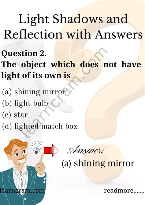 Mcq Questions For Class 6 Science Chapter 11 Light Shadows And