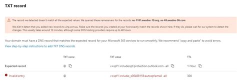 Office 365 Invalid Entry Duocircle