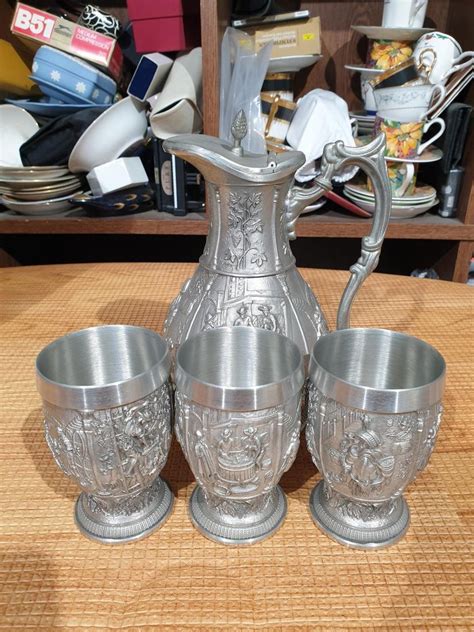 주석 주전자 잔 세트 헬로마켓