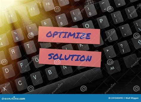 Hand Writing Sign Optimize Solution Business Idea Process Of Finding