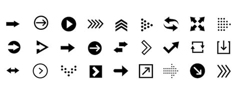 Premium Vector Set Icons Arrow Icon Arrow Vector Collection Arrow Cursor Modern Simple Arrows