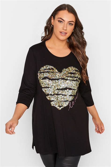 Plus Size Sequin Tops Sparkly Tops Yours Clothing Sequin