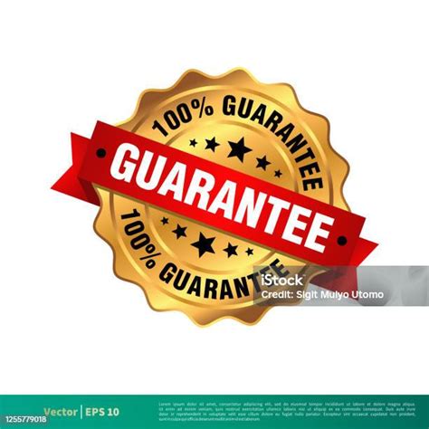 100 골드 씰 스탬프 벡터 템플릿 일러스트 디자인 보장 벡터 Eps 10 개념에 대한 스톡 벡터 아트 및 기타 이미지 개념 고객 고급 Istock