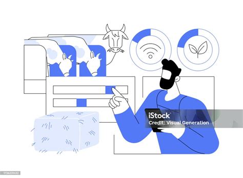 가축 사료 공급 통계 고립 된 만화 벡터 일러스트레이션 건강관리와 의술에 대한 스톡 벡터 아트 및 기타 이미지 건강관리와