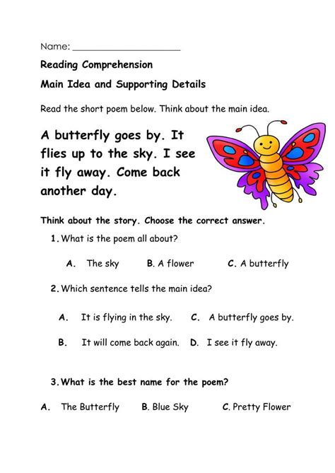Free Main Idea 3rd Grade Worksheet Download Free Main Idea 3rd Grade