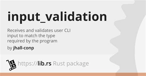 Inputvalidation — Cli For Rust Librs