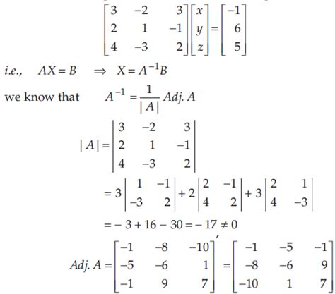 Using Matrices Solve The Following System Of Equations 3x 2y 3z