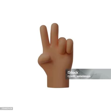 평화 기호 손 제스처 3d 벡터 아이콘 그림 2에 대한 스톡 벡터 아트 및 기타 이미지 2 3차원 형태 감사 Istock