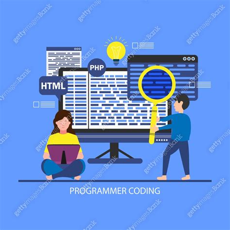 Developing Programming And Coding Technologies Young Programmer Coding A New Project Using