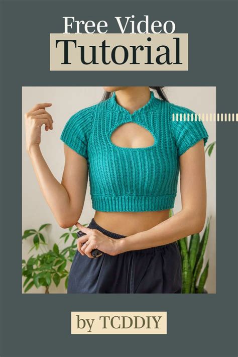 Crochet Short Sleeve Crop Top Video Tutorial By Tcddiy Crop Top