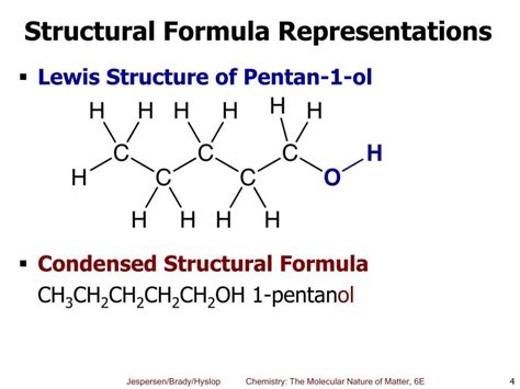 Pentanol Lewis Structure