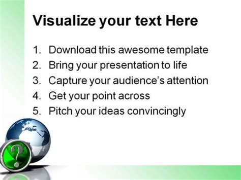 Globe Icon Question Symbol PowerPoint Themes And PowerPoint Slides 0411