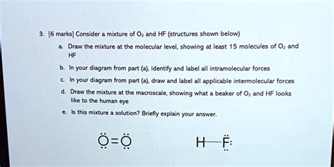 Solved [6 Marks] Consider A Mixture Of Oz And Hf Structures Shown Below Draw The Mixture At