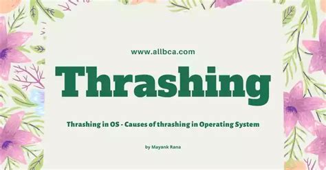 Thrashing In Os Causes Of Thrashing In Os All Bca Best Courses Academy
