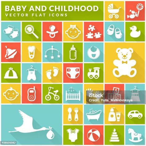 아기 다채로운 평방 버튼 플랫 아이콘입니다 벡터입니다 기저귀에 대한 스톡 벡터 아트 및 기타 이미지 기저귀 블럭 아이콘 Istock