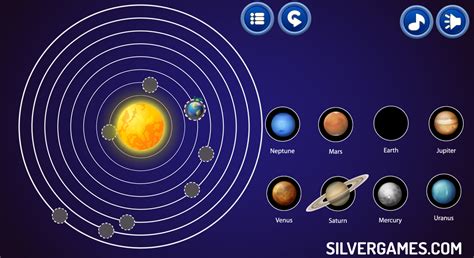 Solar System Planets In Order Play Online On Silvergames 🕹️