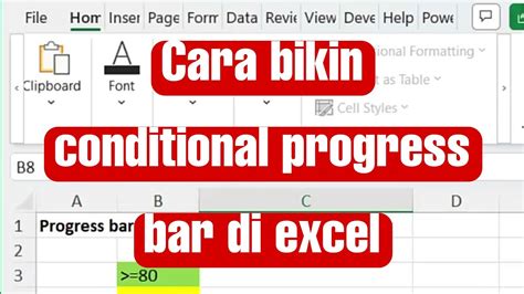 Cara Bikin Conditional Progress Bar Di Excel Youtube