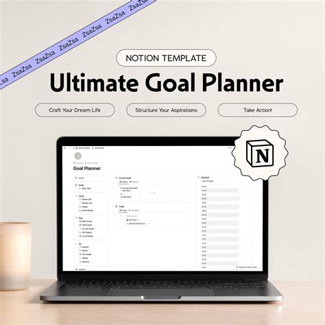 Goal Planner Notion Template Notion Dashboard Notion Planner All In One Goal Planning Notion