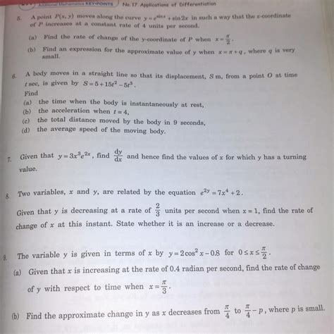 Solution Application Of Differentiation Sample Questions Studypool