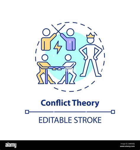 Conflict Theory Multi Color Concept Icon Stock Vector Image And Art Alamy