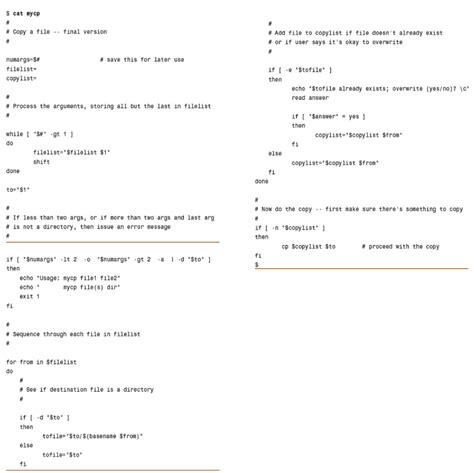 With Unix Shell Scripts Write A Copy File Program