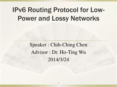 PPT IPv Routing Protocol For Low Power And Lossy Networks PowerPoint Presentation ID