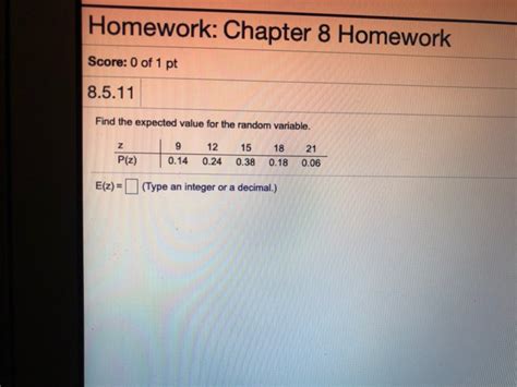 Solved Homework Chapter 8 Homework Score 0 Of 1 Pt 8 5 11