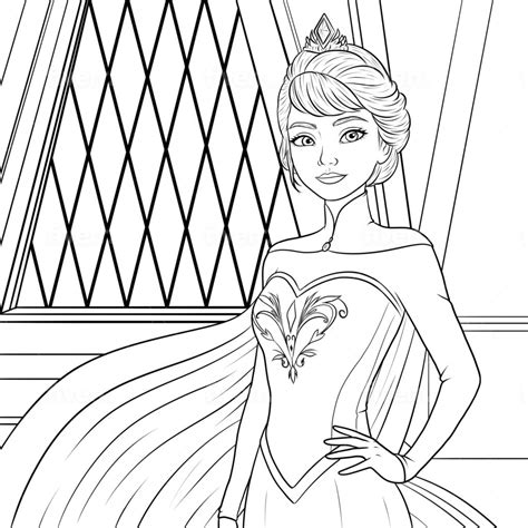 Just Elsa Frozen Coloring Pages
