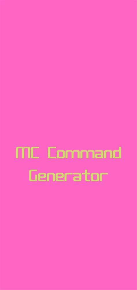 Descargar Mc Command Generator Apk Última Versión 1 0 Para Android