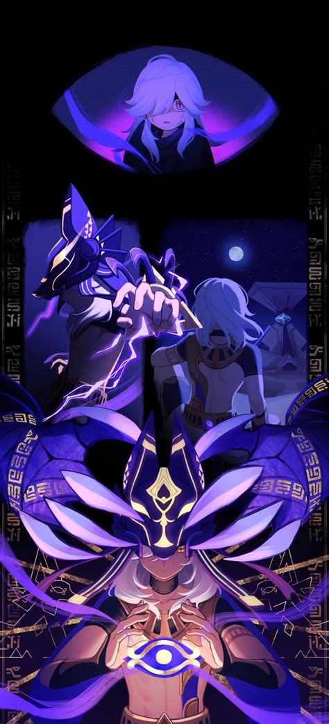 Iduki Cyno Genshin Impact Genshin Impact Purple Headwear Absurdres Highres Boy