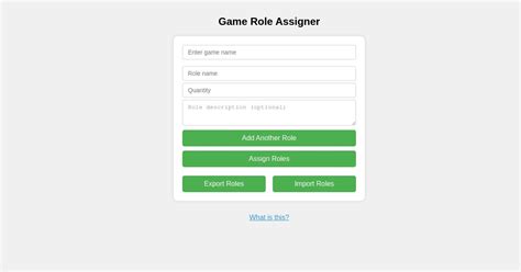Game Role Assigner