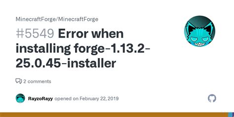 Error When Installing Forge Installer Issue MinecraftForge