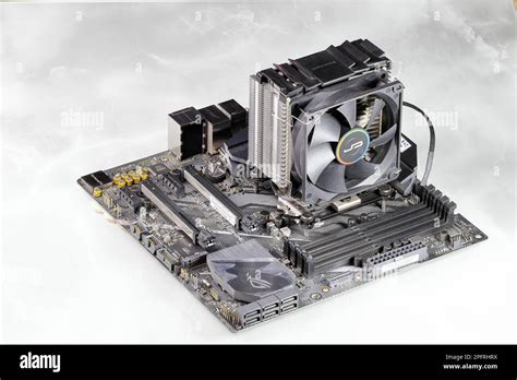 Heat Sink Or Computer Processor Cooler Or Radiator On Computer