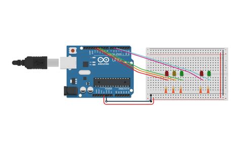 Circuit Design Copy Of Semáforo Programado Con Arduino Tinkercad