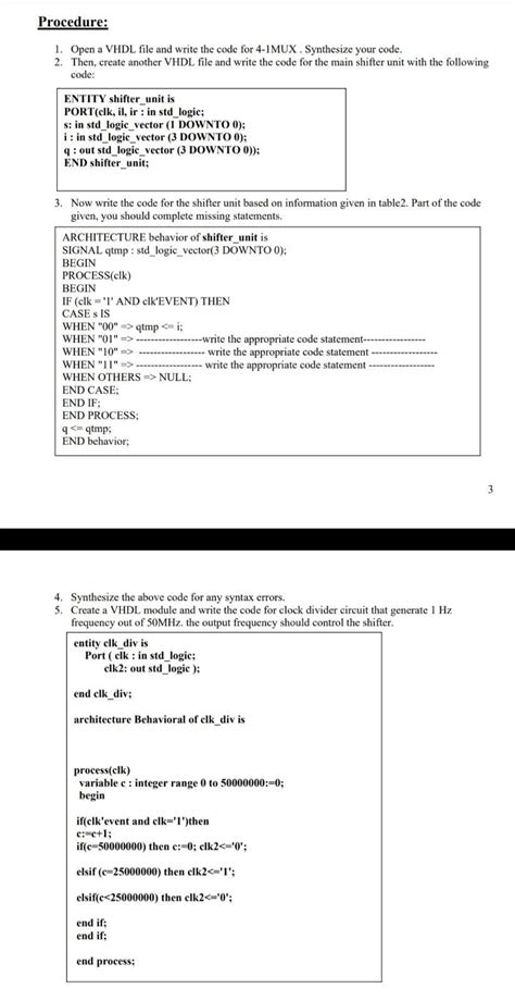 Solved Design Statement Design A 4 Bit Shifter Which Need