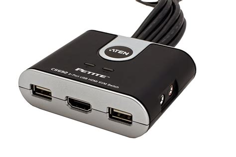 Port USB HDMI Audio Cable KVM Switch With Remote Port Selector CS ATEN Cable KVM Switches