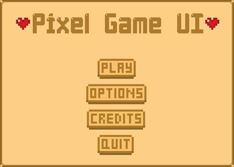 Pixel Game User Interface Gamedev Market