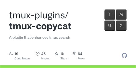 Github Tmux Pluginstmux Copycat A Plugin That Enhances Tmux Search