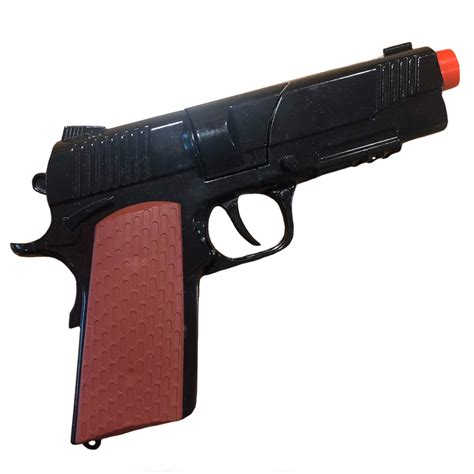 Diecast Automatic Pistol Realistic Black Costume Cave