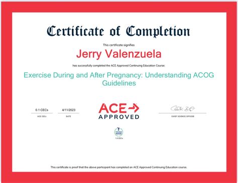 Jerry Valenzuela Ace Cptace Sfssaudireps Level 4 On Linkedin Acefitness