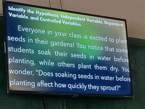 Identify The Hypothesis Independent Studyx