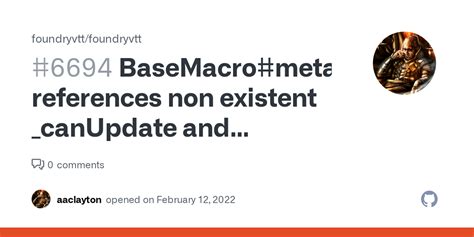 Basemacrometadatapermissions References Non Existent Canupdate And
