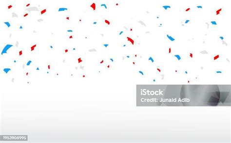 화려한 색종이 축제 파티 장식 벡터 일러스트 레이 션과 함께 축하 배경 투명한 배경에 반짝이는 색종이 휴일 생일 공휴일에 대한 스톡 벡터 아트 및 기타 이미지 Istock