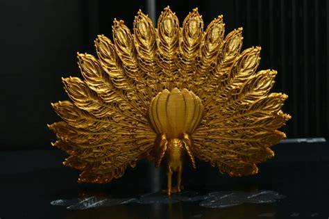 Golden Peacock Screen By Cecily Makerworld Download Free 3d Models