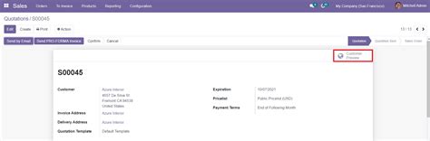 Odoo Sales Quotation Odoo V Community Edition