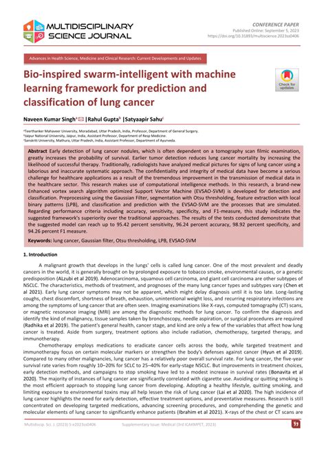 pdf bio inspired swarm intelligent with machine learning framework