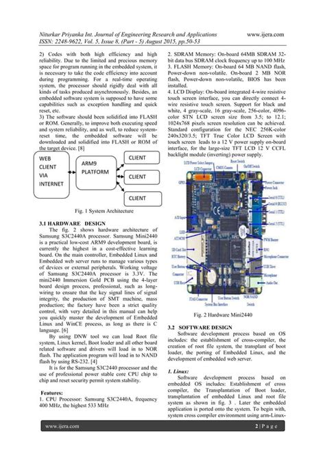 Design And Development Of Arm9 Based Embedded Web Server Pdf