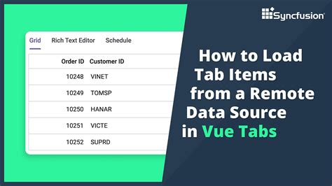 How To Load Tab Items From A Remote Datasource In Vue Tabs Youtube