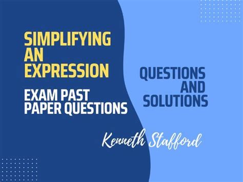 Simplifying Algebra Gcse Maths Past Paper Questions Teaching Resources