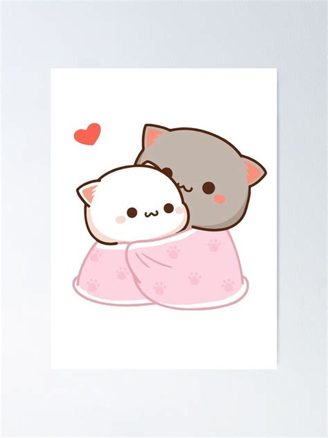 Mochi Mochi Peach Cat Anime Poster For Sale By Brian774 Redbubble
